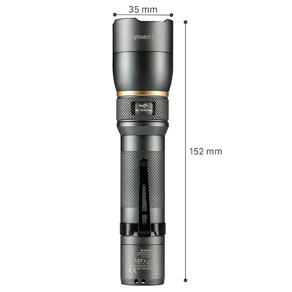 LED zaklamp oplaadbaar | 5000K | 1200 lumen | IP67 | Aluminium 123led 123led.nl